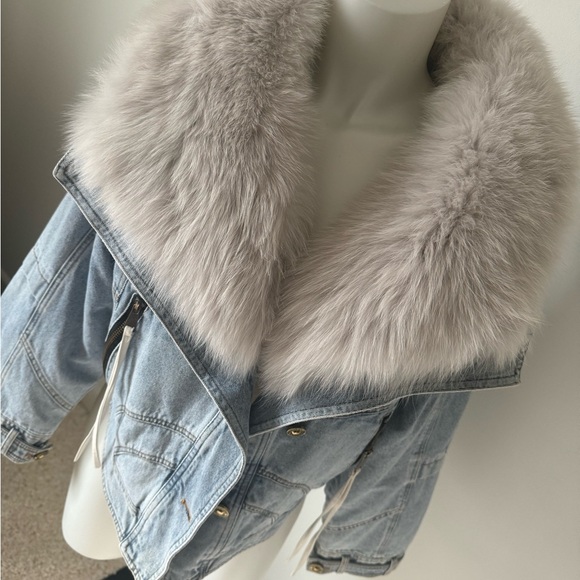 Jackets & Coats | Faux Fur Collar Denim Jacket | Poshmark